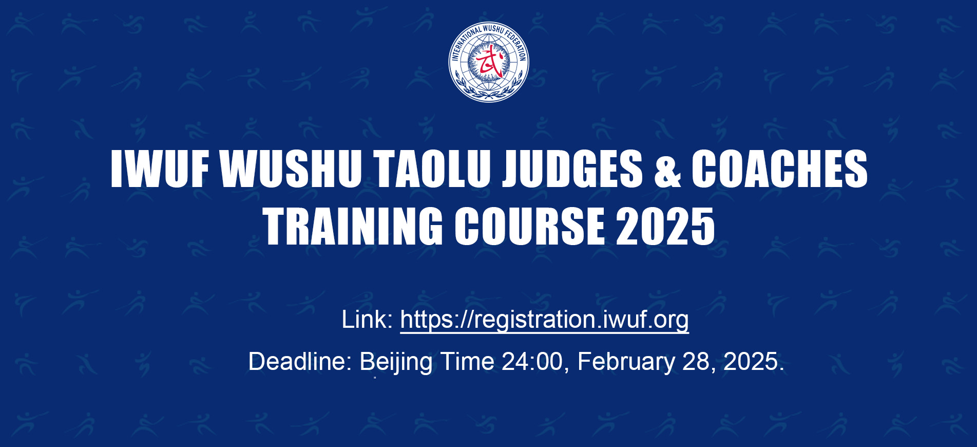Preparing for the 2026 YOG | Registration System for the 2025 IWUF Wushu Taolu Judges & Coaches ...
